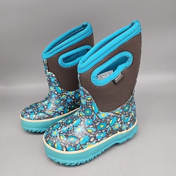 Bogs | Shoes | Bogs Infant Classic Floral Boots Kids Baby Size 7 Teal ...